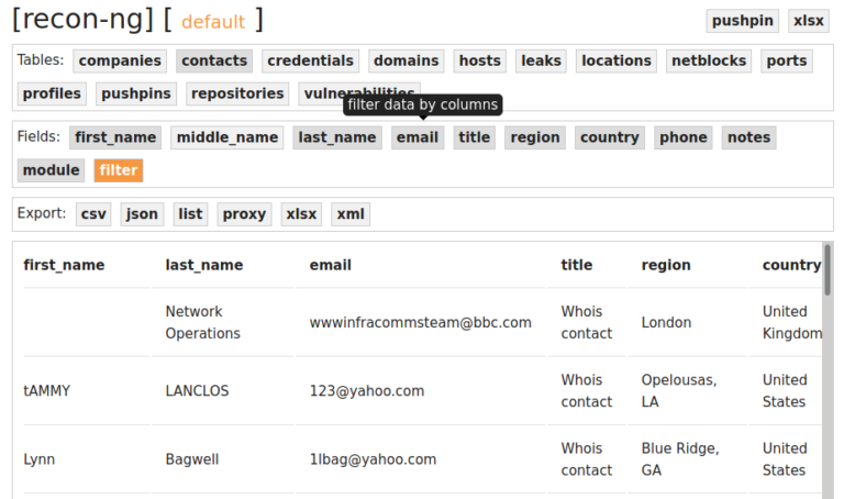 recon-ng - Web Reconnaissance Framework (part 2) - Zero-Day Snoop